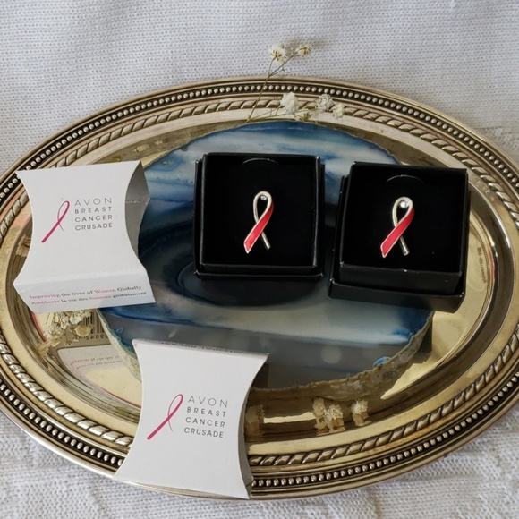 Avon | Jewelry | Avon Breast Cancer Crusade Pins Pinksilver Tone | Poshmark